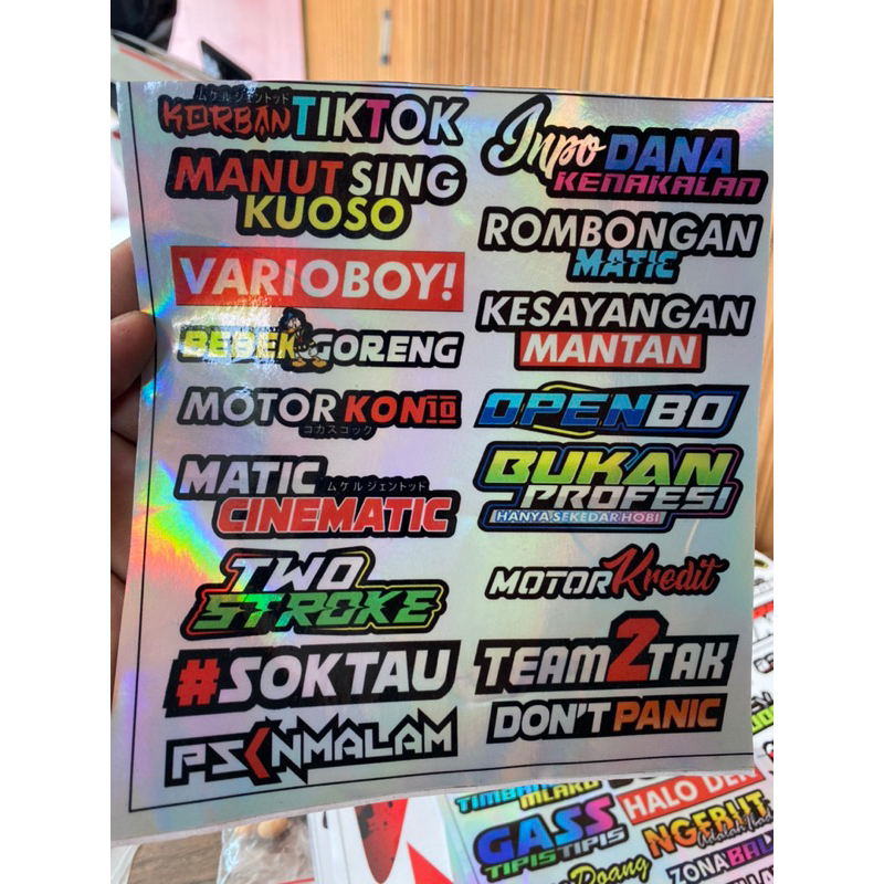 Jual STICKER PACK KATA-KATA RACING / STICKER RACING / STICKER MOTOR / STICKER HELM / STICKER ...