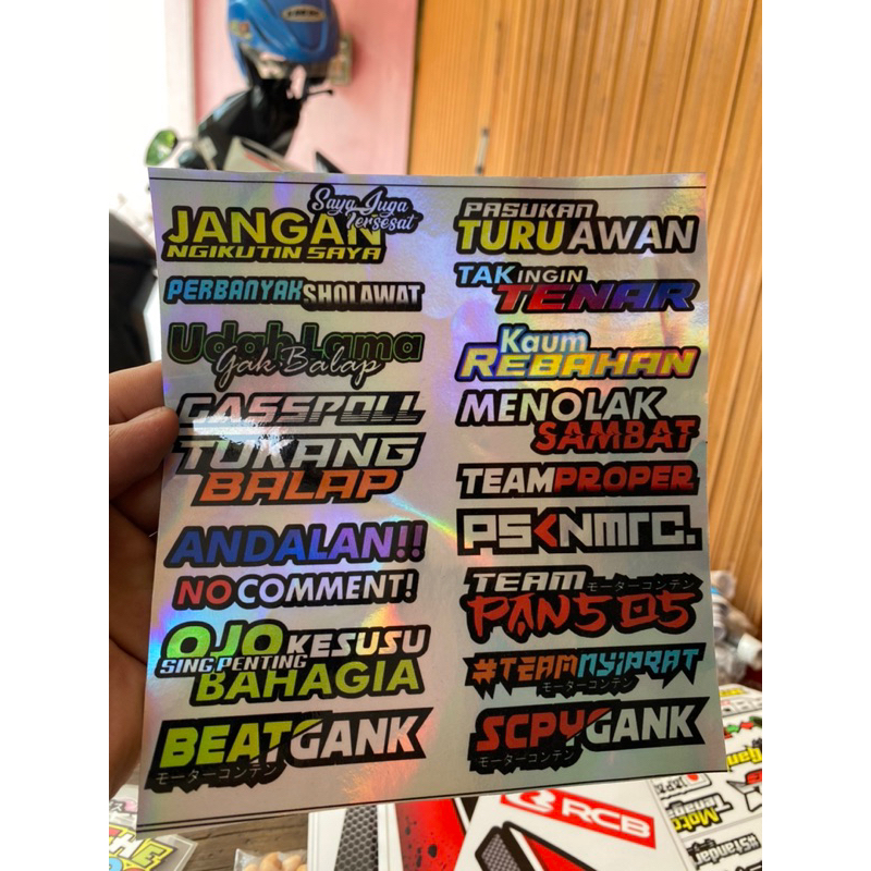 Jual STICKER PACK KATA-KATA RACING / STICKER RACING / STICKER MOTOR ...