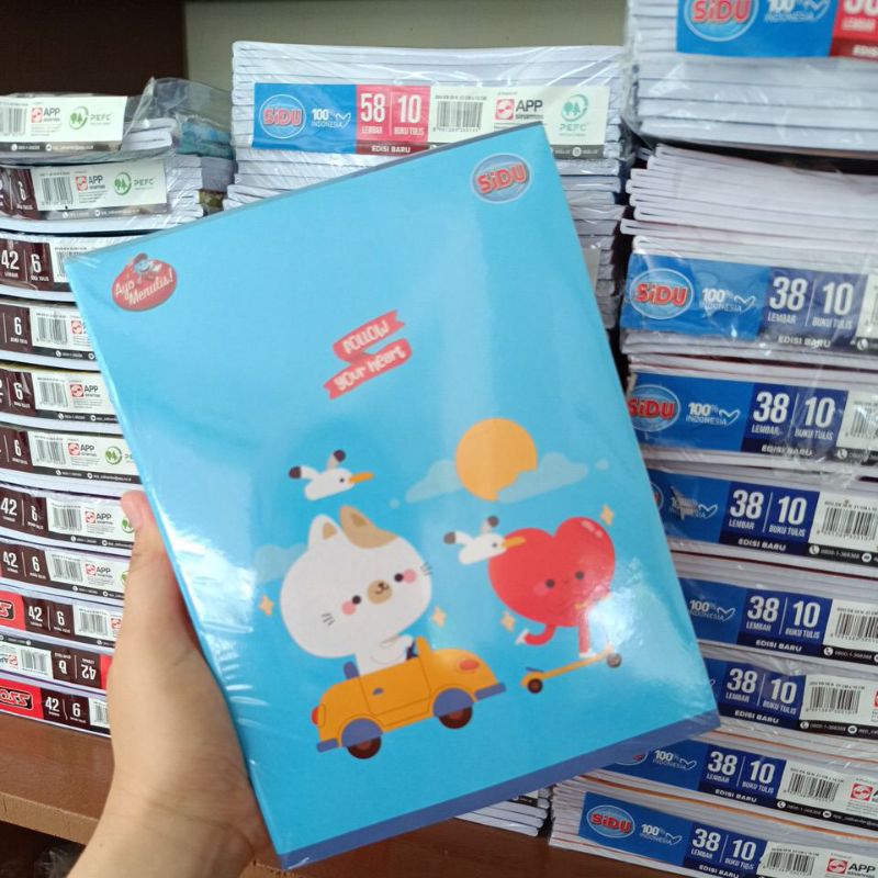 Jual Buku Tulis SIDU Isi 38 lembar, 58 lembar per Pak isi 10 buku ...