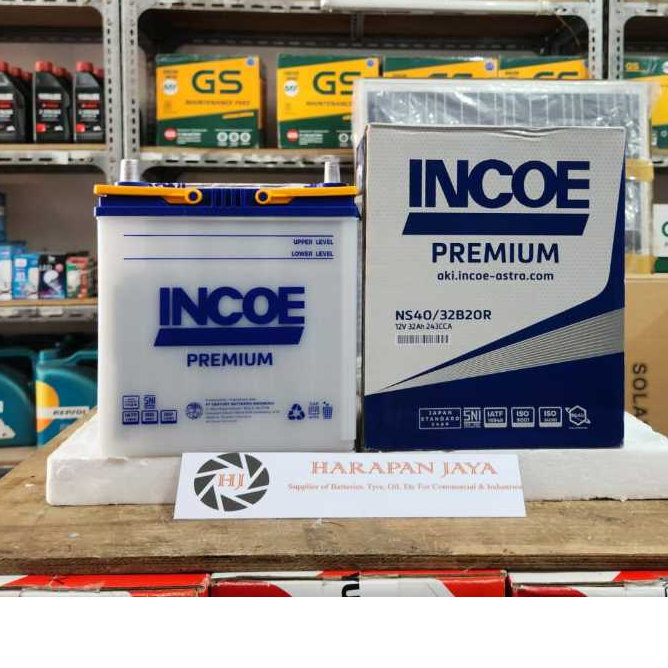 Jual AKI MOBIL INCOE PREMIUM 32B20R / NS40 (32AH) BASAH | Shopee Indonesia