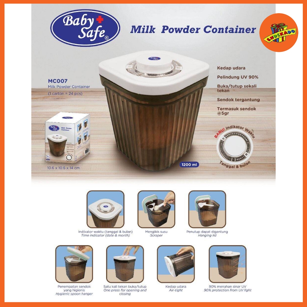 Jual Baby Safe Milk Container Tempat Susu Bubuk 1200Ml MC007 | Shopee ...