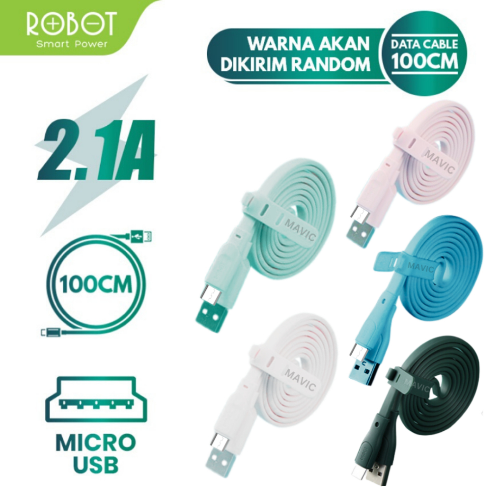 Jual KABEL DATA VIVAN ROBOT TOPLES | RGM100 RT-AM100 Micro USB | RGC100 ...