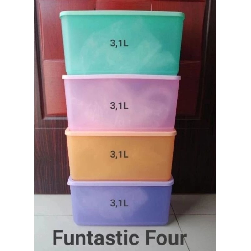 Jual Tupperware Kontener Jumbo Funtastic Four 3.1 Liter PROMO MURAH ...