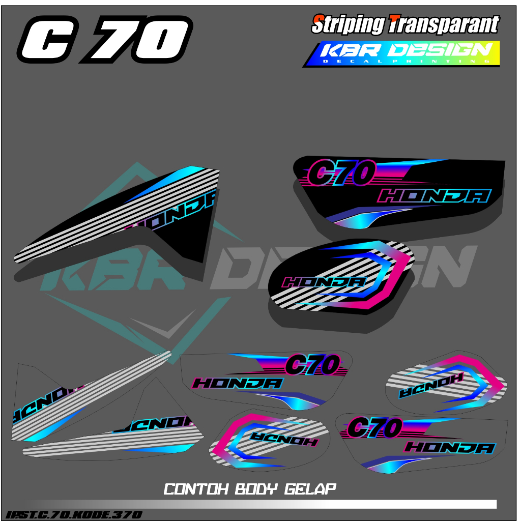 Jual C70 COD) STIKER STRIPING MOTOR HONDA C70 - STIKER LIST GRAFIK ...