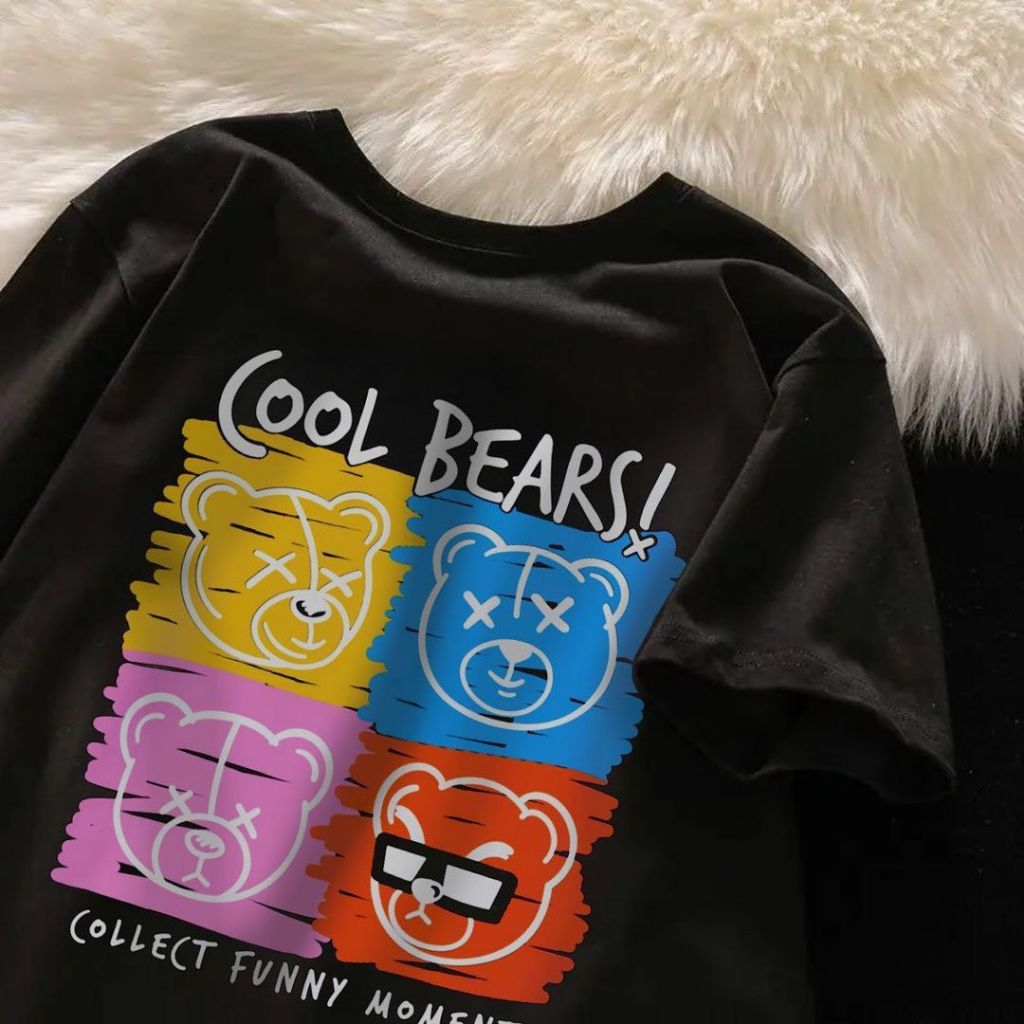 Jual T SHIRT COOL BEARS PREMIUM CUTE GEMOY Baju Kaos Ootd Atasan Wanita ...
