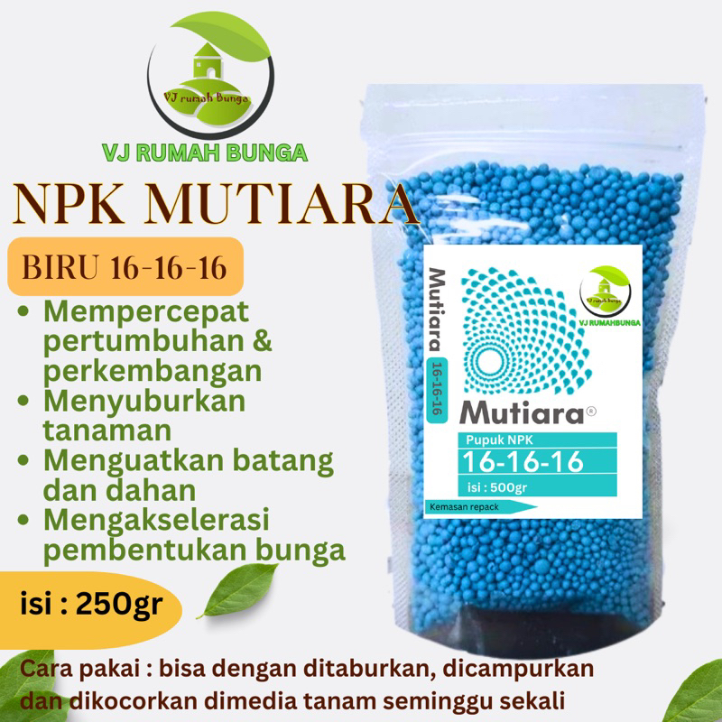 Jual 250gr - Pupuk Npk mutiara biru 16-16-16 pupuk penyubur tanaman ...