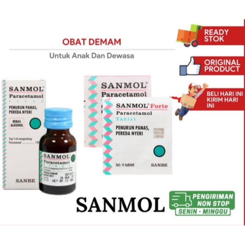 Jual Sanmol / Sanmol Syrup / Sanmol Tablet / Sanmol Paracetamol ...