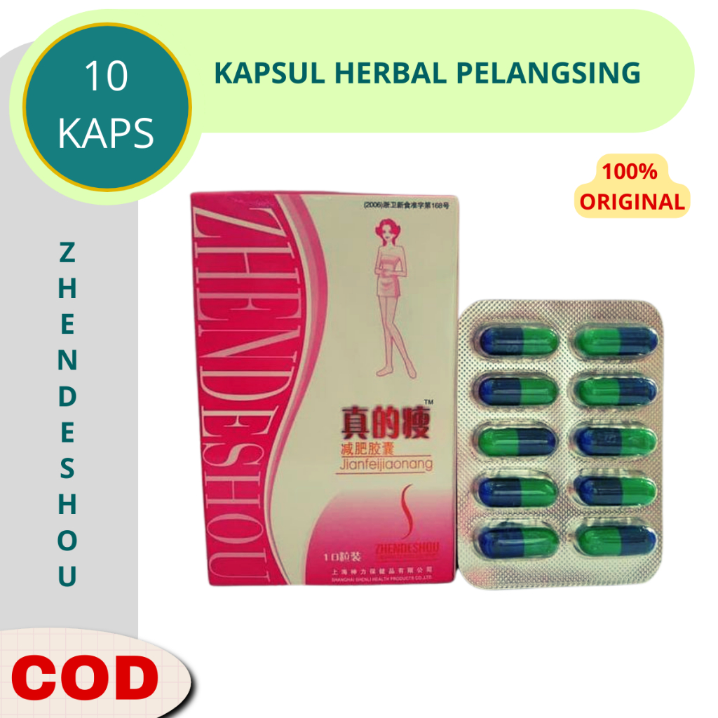 Jual Pil Pelangsing Badan Herbal Pil Diet Zhendeshou Kapsul Original ...