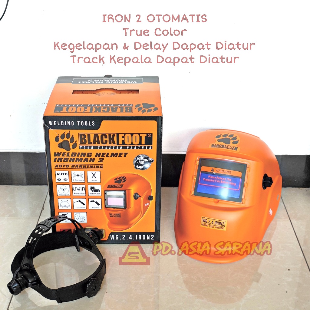 Jual Helm Topeng Las IRON 2 Otomatis Blackfoot Automatic Welding Helmet ...