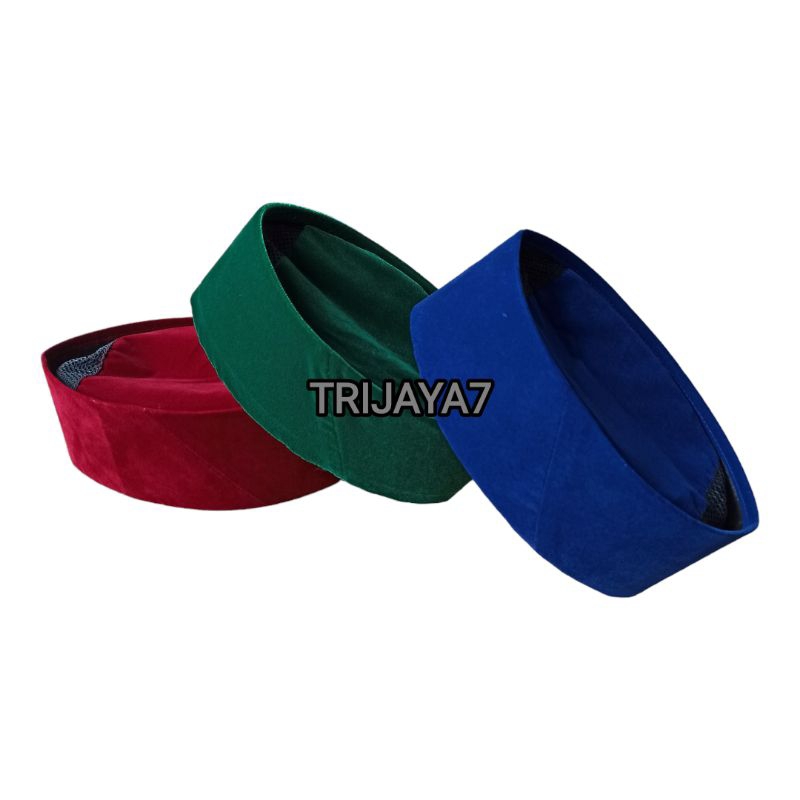 Jual Peci Biru Hijau Merah Betawi Madura Kopiah Songkok Bludru | Shopee ...