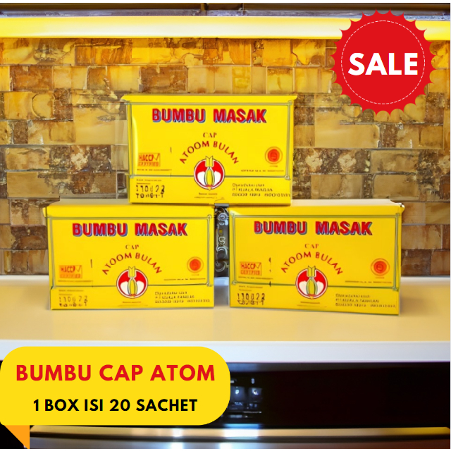 Jual Bumbu Masak Cap Atoom Atom Bulan (1 box isi 20 sachet) Penyedap ...