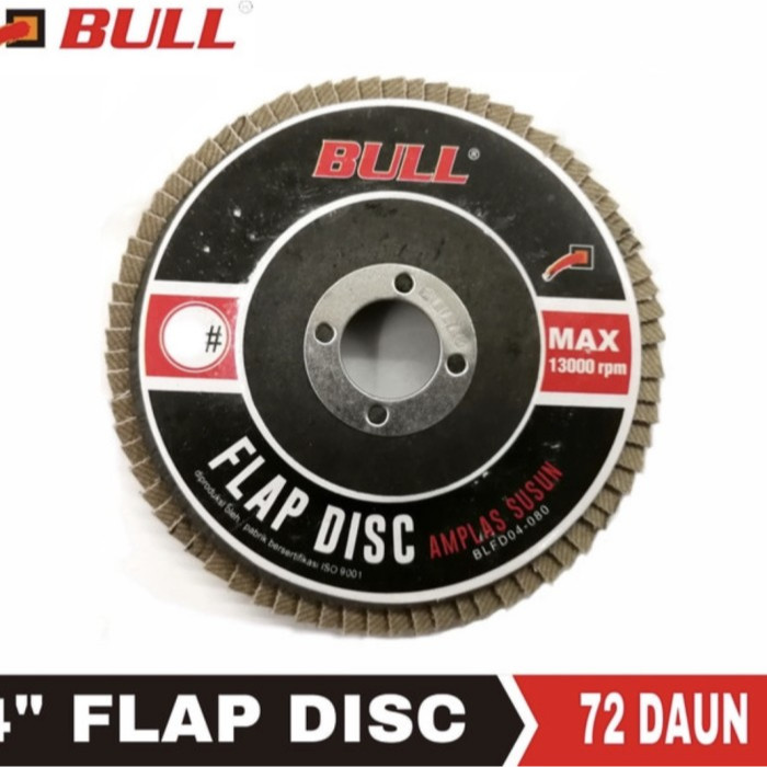 Jual Amplas susun/ flap disc 4 BULL - Grid P60 (10PC) | Shopee Indonesia