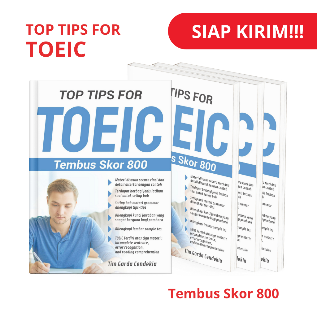 Jual BUKU TES TOEIC - TOP TIPS FOR TOEIC TEMBUS SKOR 800 BEST SELLER ...
