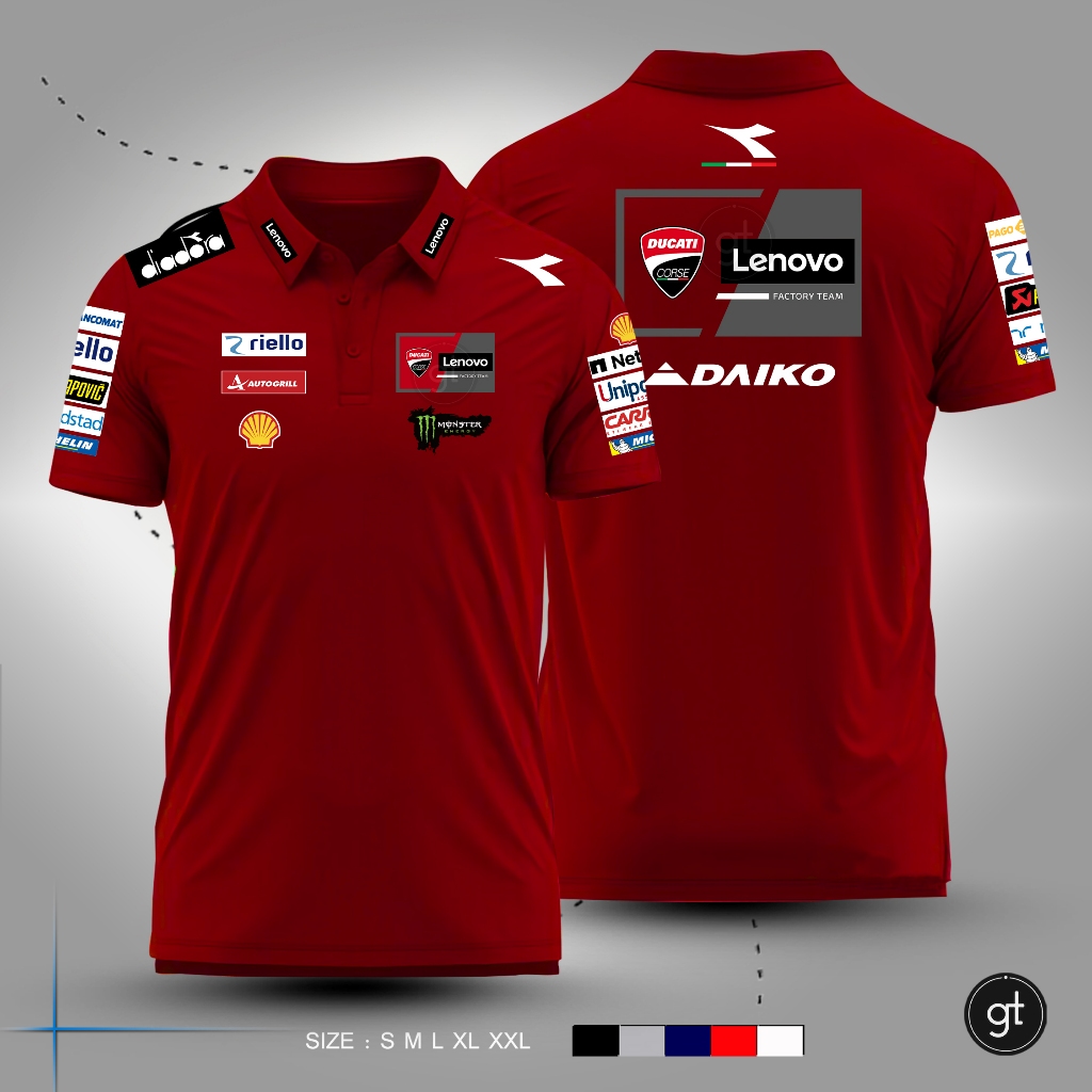 Jual polo shirt DUCATI LENOVO GP TEAM REPLICA MotoGP | Shopee Indonesia