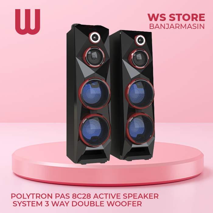 Jual Polytron Pas 8cf28 Active Speaker System 3 Way Double Woofer