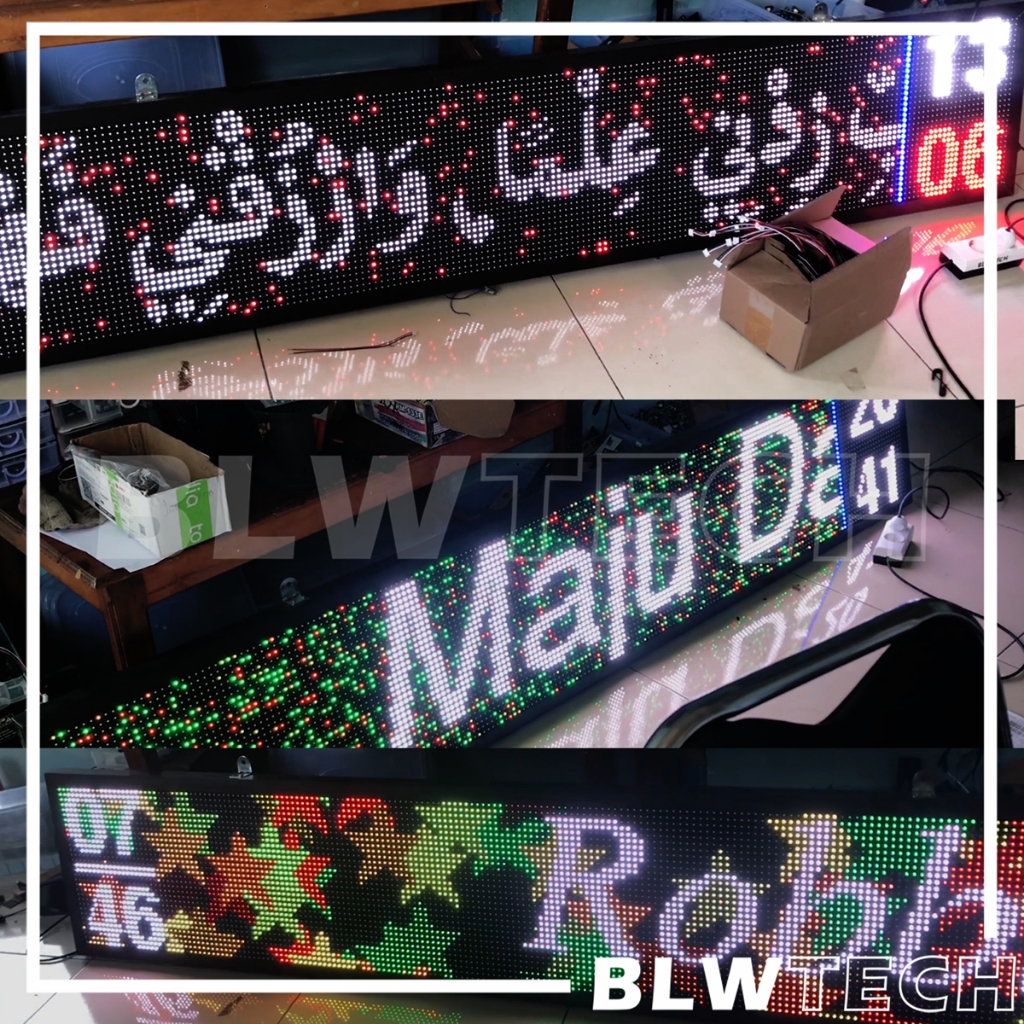 Jual Tulisan Berjalan Running Text Custom Arab Jam Digital Full Color ...