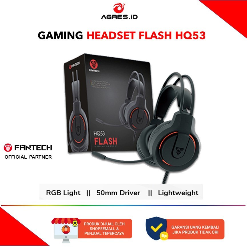 Jual FANTECH GAMING HEADSET FLASH HQ53 | Shopee Indonesia