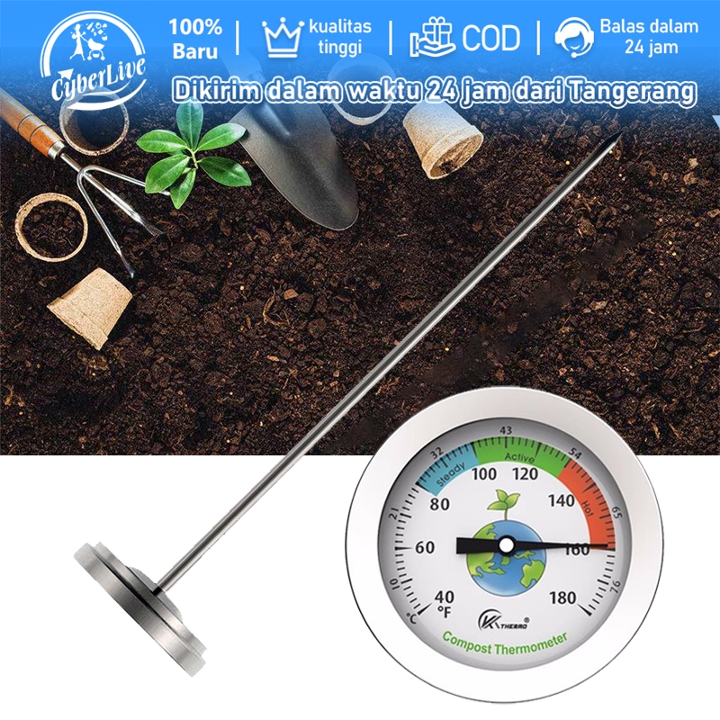 Jual Panjang Probe 50cm Thermometer Tanah Termometer Kompos Jenis ...