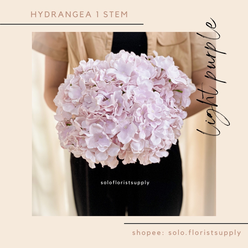 Jual 1 STEM Hydrangeas Artificial 1 Tangkai Bunga Plastik Buatan Hiasan ...