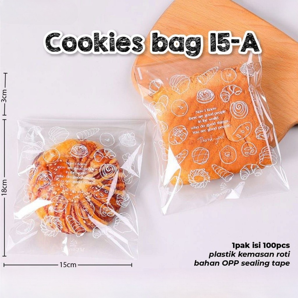 Jual Cookies Bag 15 A| Kemasn Kue Kering| Cookies Bag ( 1 Bal 5 Pak ...