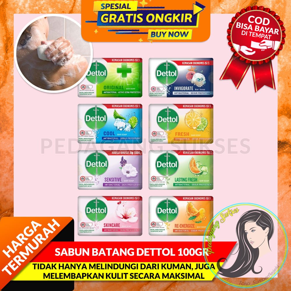 Jual [ BACA DESKRIPSI ] DETTOL SOAP BAR DETTOL 100GR SABUN BATANG 100GR ...