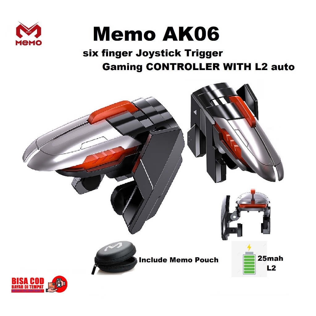 Jual Original Memo AK06 Automatic Gaming Controller L1 R1 L2 R2 Six ...
