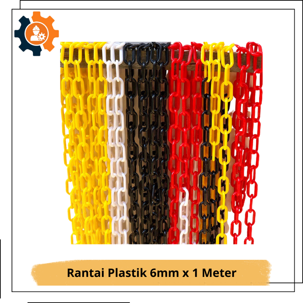 Jual Rantai Plastik Pembatas Jalan 6mm x 1 Meter - Plastic Chain ...