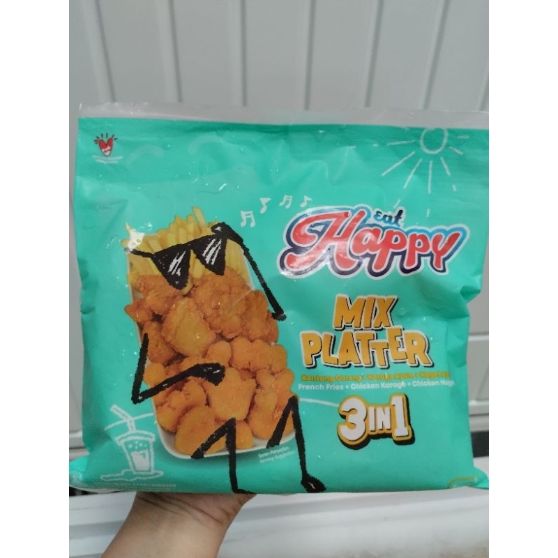 Jual Hato Happy Mix Platter 3 in 1 (Kentang + Naget + Karage) uk 400 gr ...