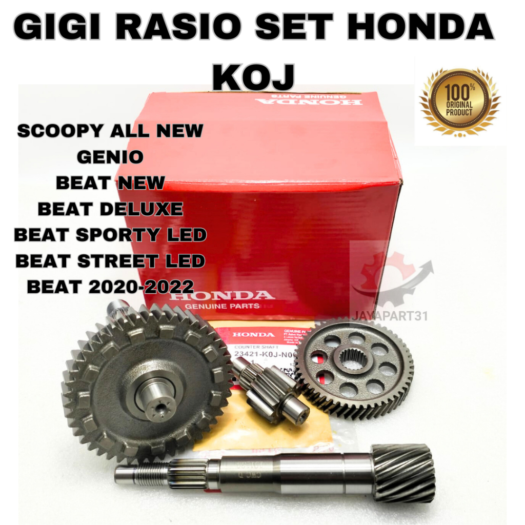Jual GIGI GEAR RASIO SET KOMPLET HONDA KOJ ORIGINAL AHM PERSISI BEAT ...