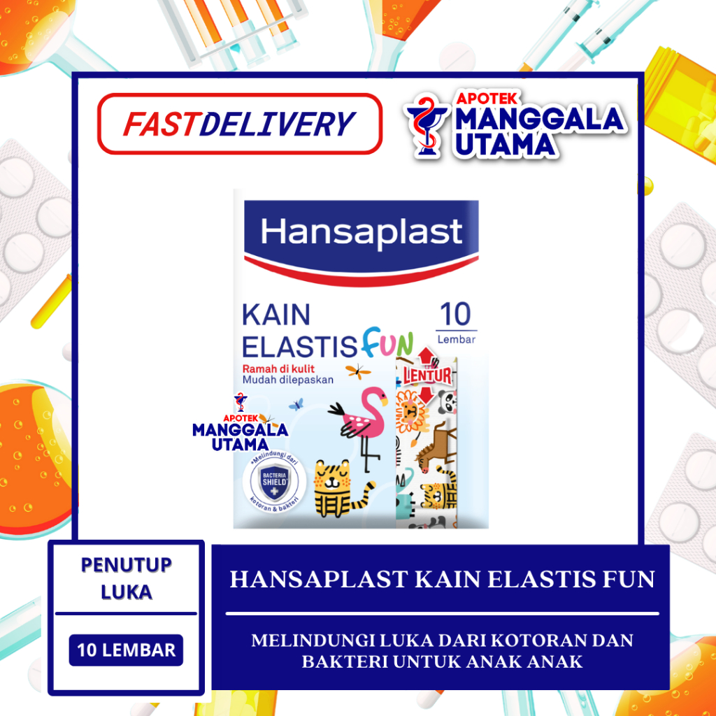 Jual HANSAPLAST KAIN ELASTIS FUN ISI 10 LEMBAR | Shopee Indonesia