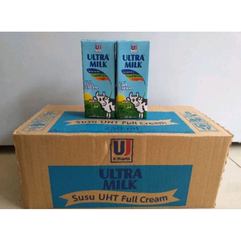 Jual Susu Ultra Milk Full Cream 250 ML 1 Dus | Shopee Indonesia