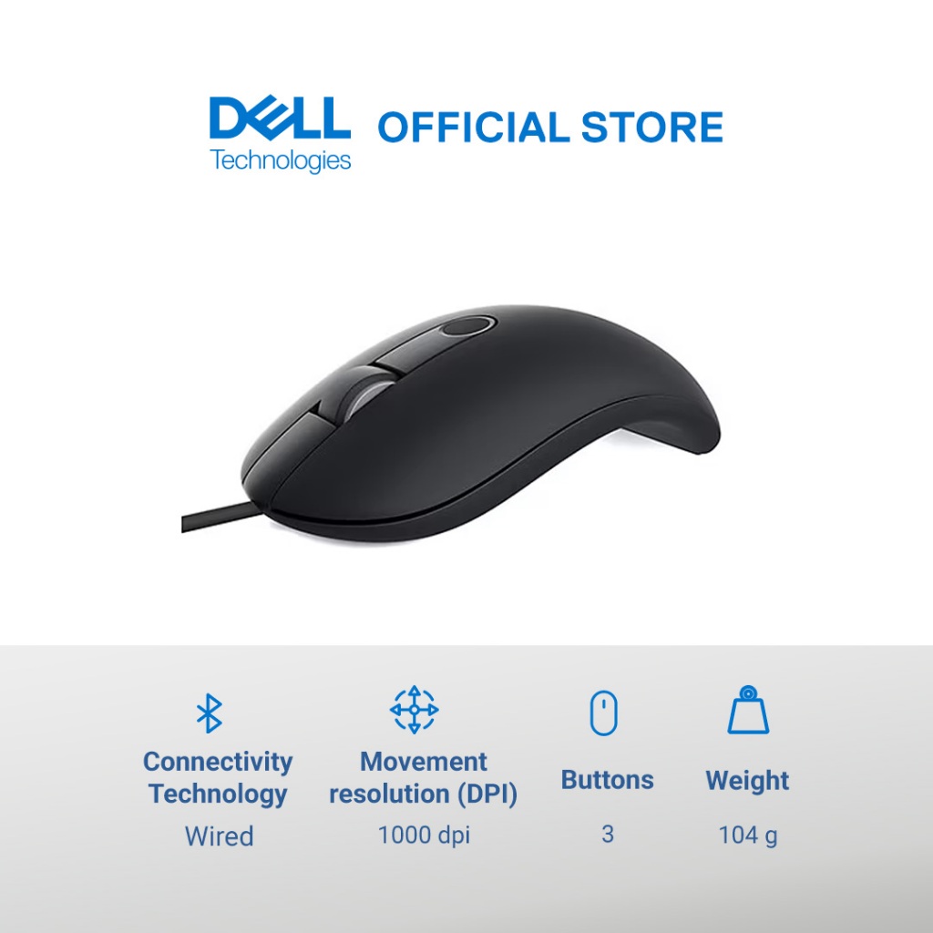 Jual Dell Wired Mouse with Fingerprint Reader - MS819 | Shopee Indonesia
