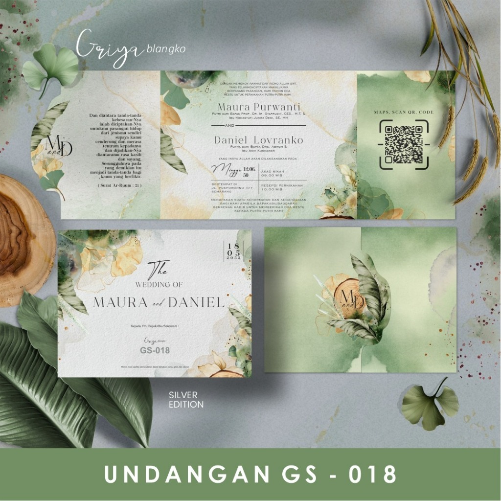 Jual GS 018 Blanko Undangan | Undangan Murah | Blangko Undangan | Shopee Indonesia