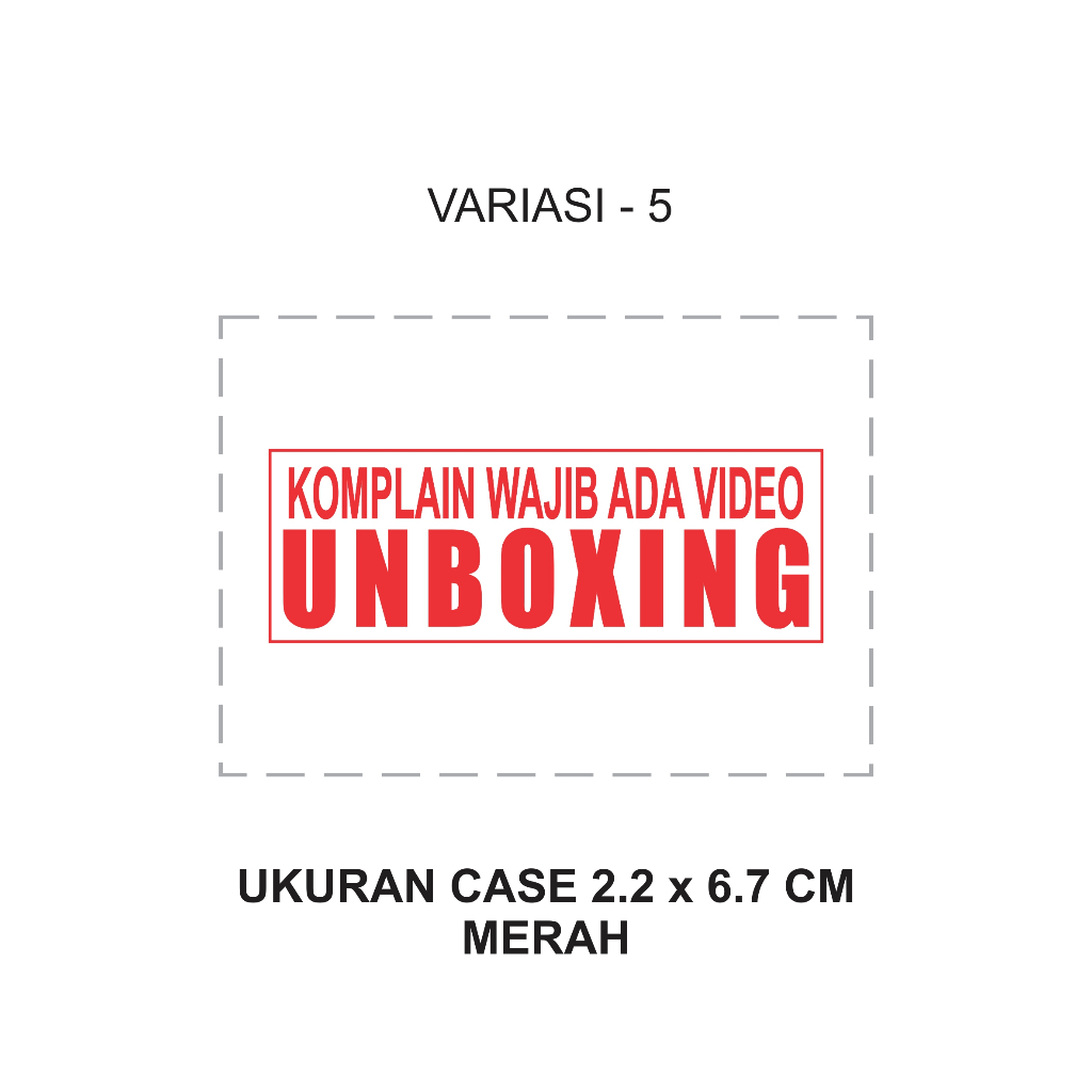 Jual Stempel UNBOXING Besar Murah Berkualitas / Stempel Video Unboxing ...