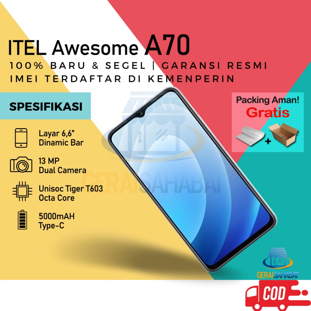 Jual Itel A70 Awesome 3/4GB 128GB 256GB Garansi Resmi | Shopee Indonesia