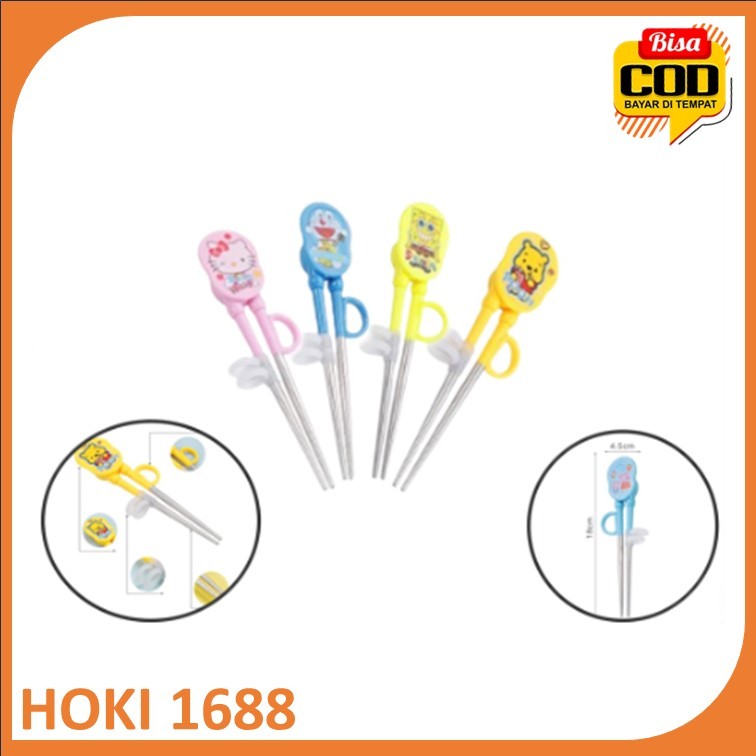 Jual Sumpit Anak Karakter Kartun Food Grade Stainless Besi | Shopee ...