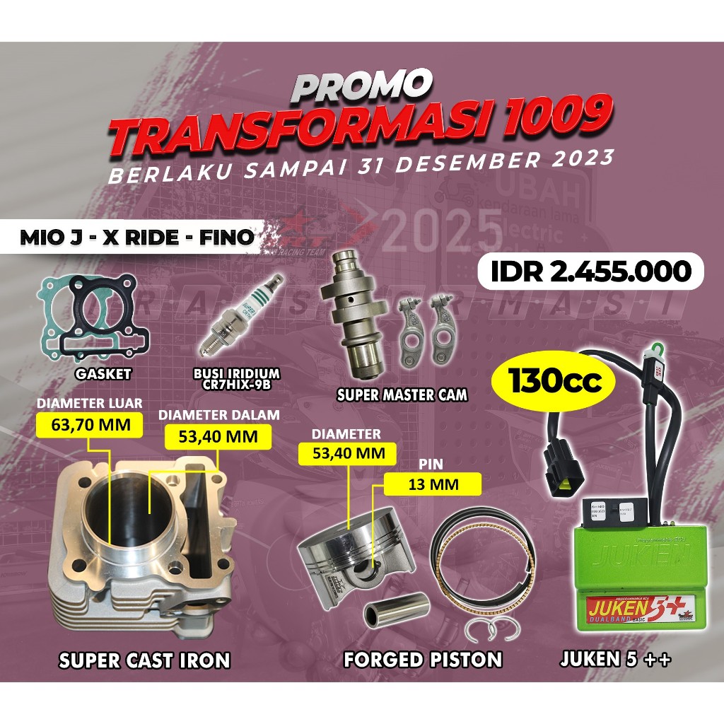 Jual PAKET BORE UP MIO J | X-RIDE | FINO | 130 CC BRT | Shopee Indonesia