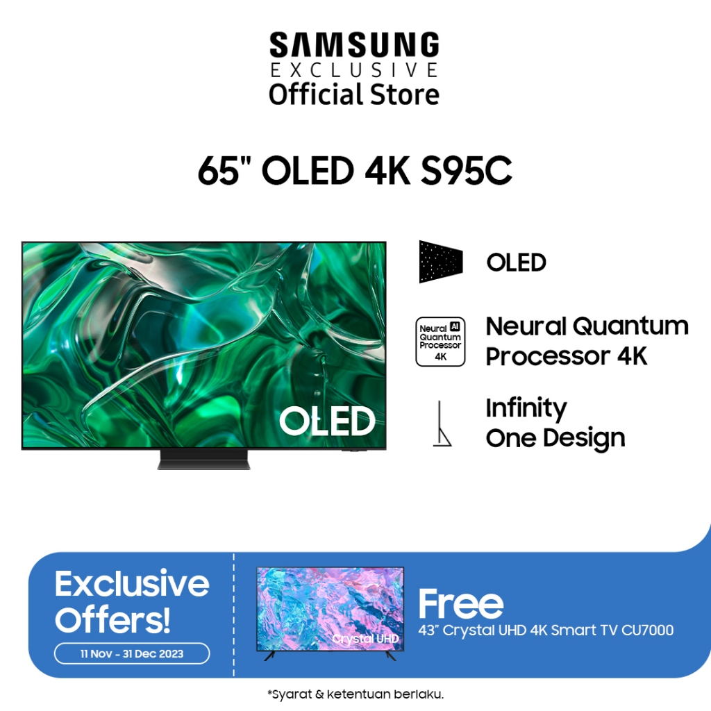 Jual Samsung Smart TV 65" OLED 4K S95C | Shopee Indonesia