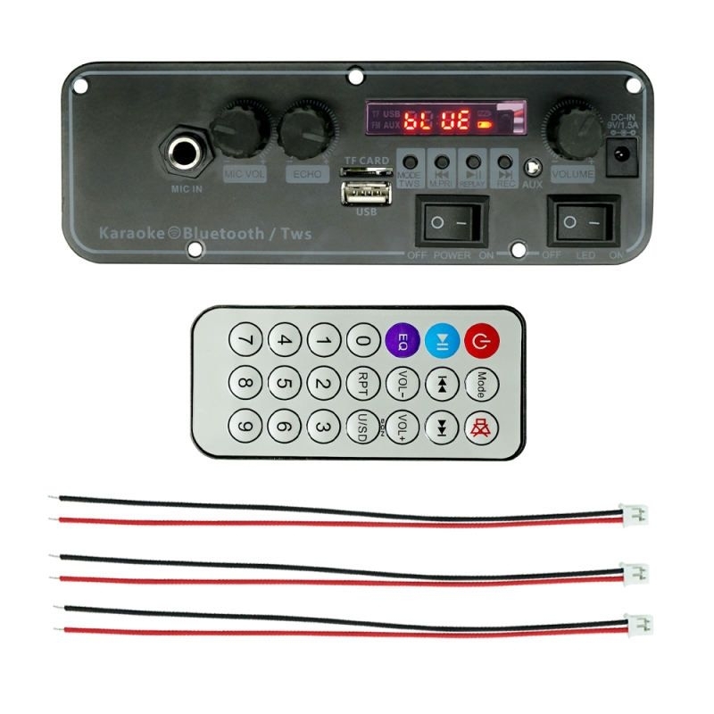 Jual TWS Kit Modul MP3 Bluetooth Plus Power 40W Karaoke Mic Echo System ...