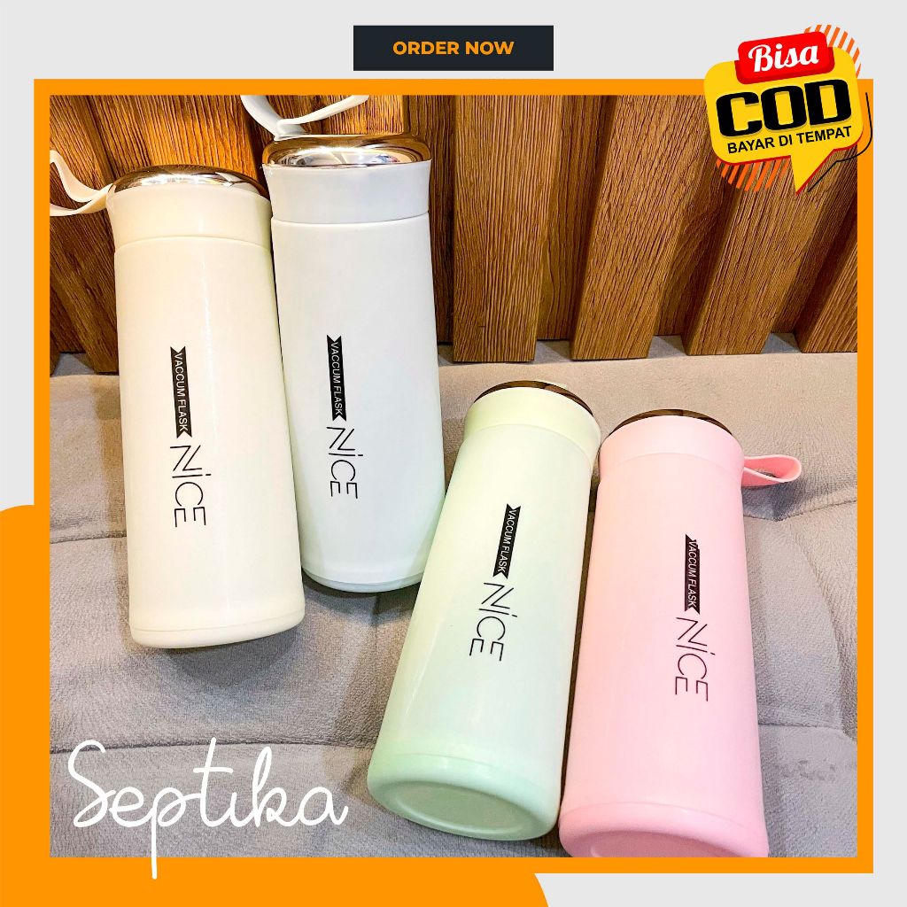 Jual Botol Kaca Nice Tanpa Box Grosir Tumbler Glass Termos Air Panas ...