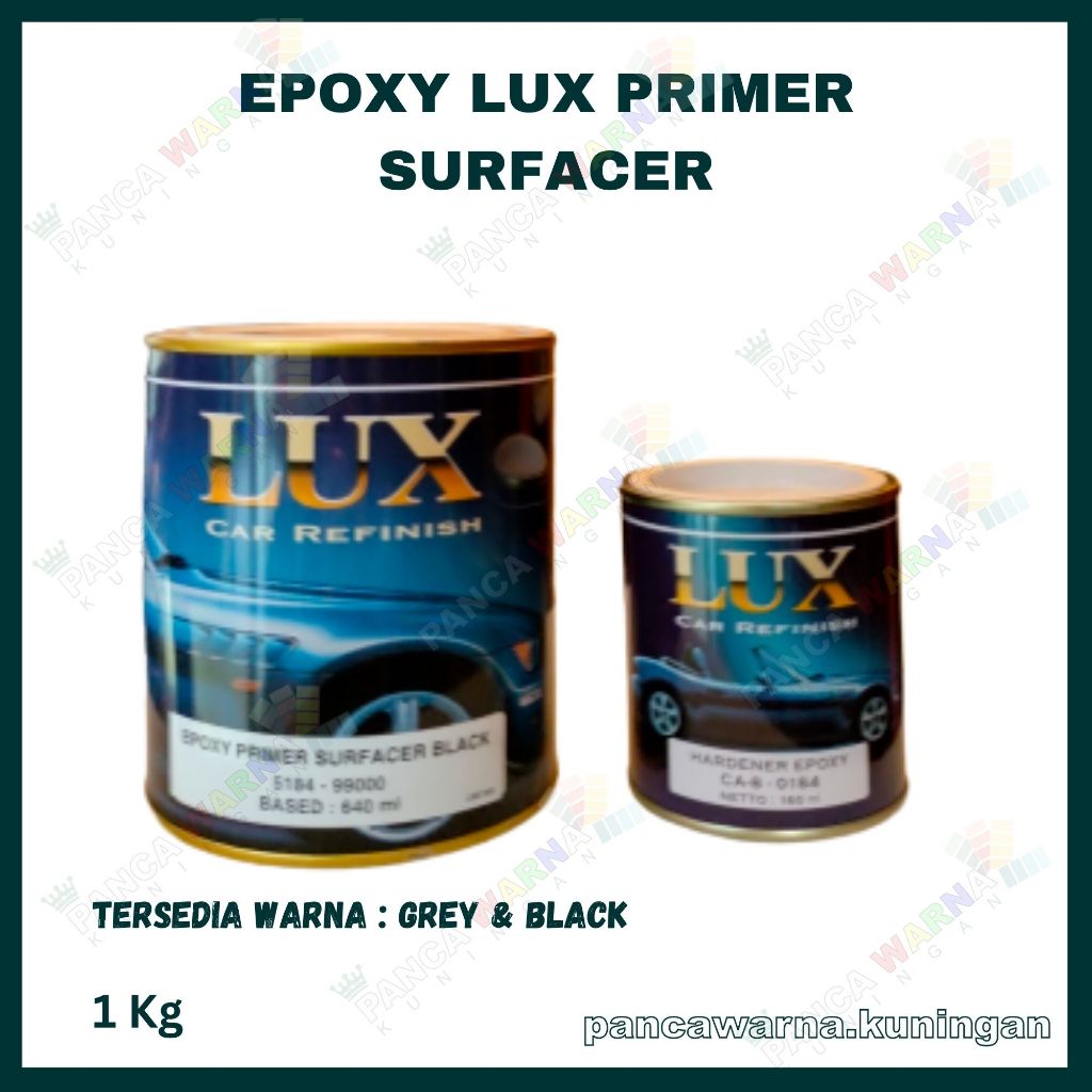 Jual EPOXY LUX PRIMER SURFACER PLUS HARDENER / Warna Grey & Black - 1Kg | Shopee Indonesia
