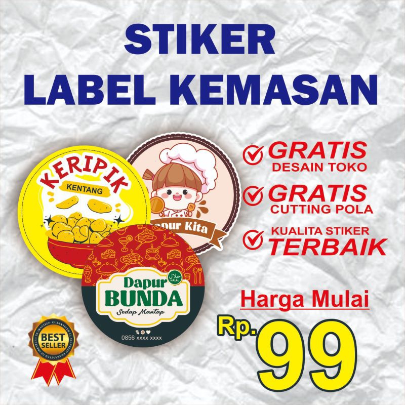 Jual Stiker Label Kemasan/Label Makanan/Minuman Termurah | Shopee Indonesia