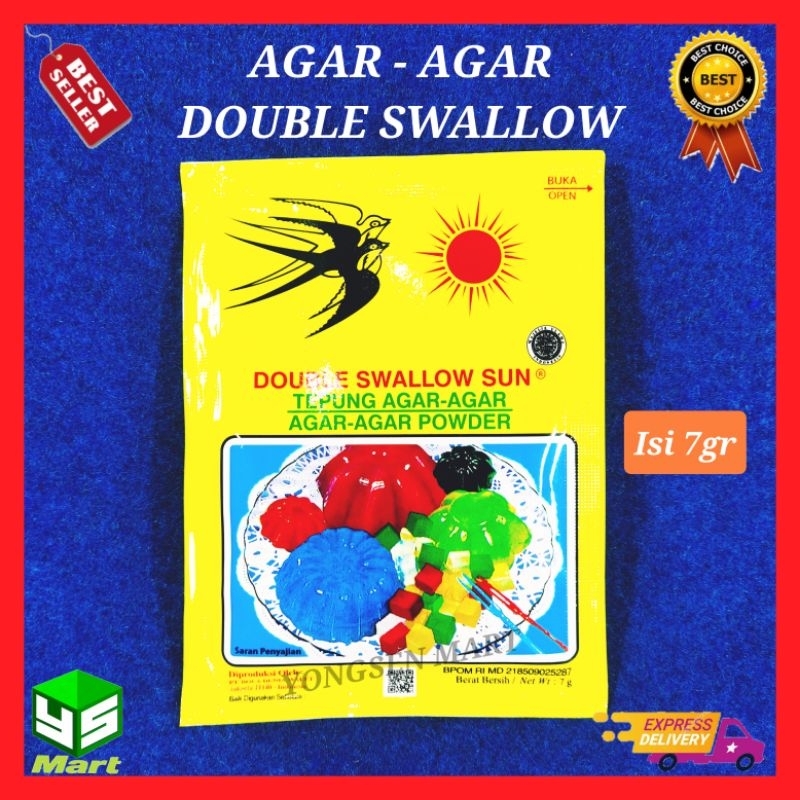 Jual Agar agar double swallow sun matahari 7 gr powder cap dua walet ...