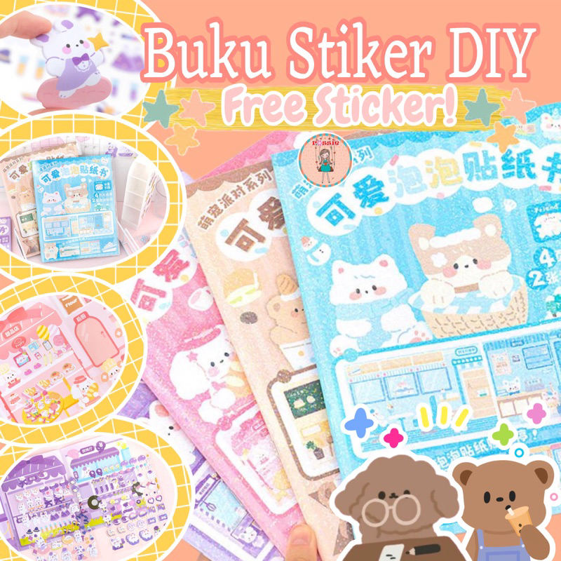 Jual Buku tempel stiker anak motif lucu/Stiker tempel buku custom ...