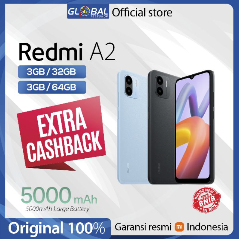 Jual Xiaomi Redmi A2 Smartphone (3GB/64GB) Garansi Resmi | Shopee Indonesia