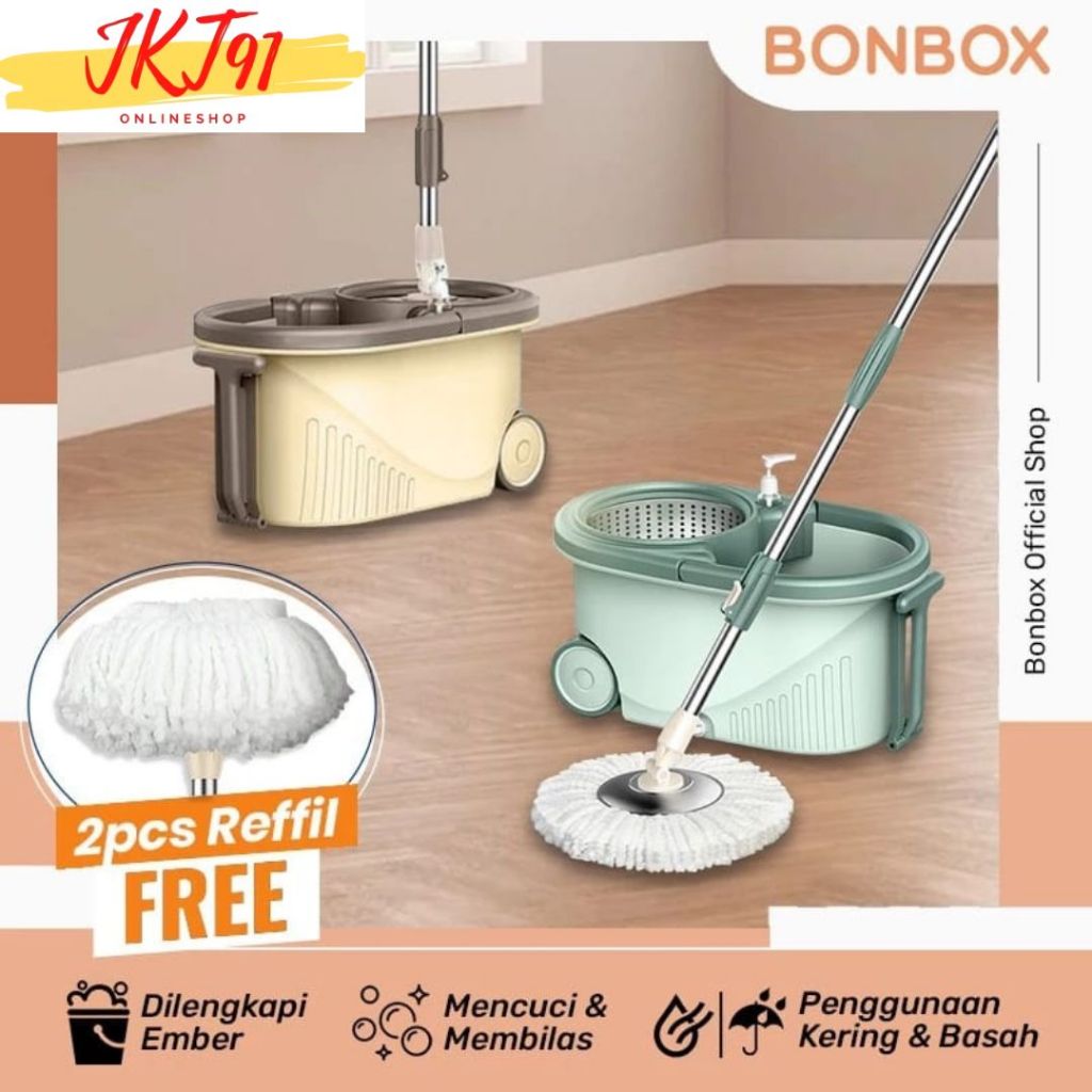 Jual Alat Pel Pelan Pembersih Lantai BONBOX SAMONO Praktis Microfiber ...