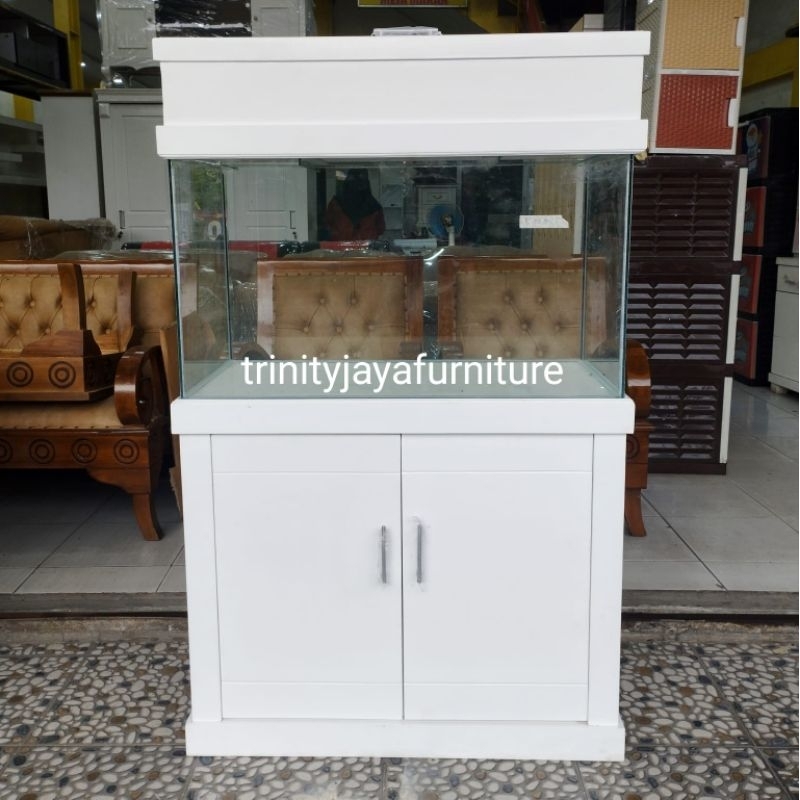 Jual Meja Aquarium Plus Aquarium Sama Tutup Bahan Plywood ...
