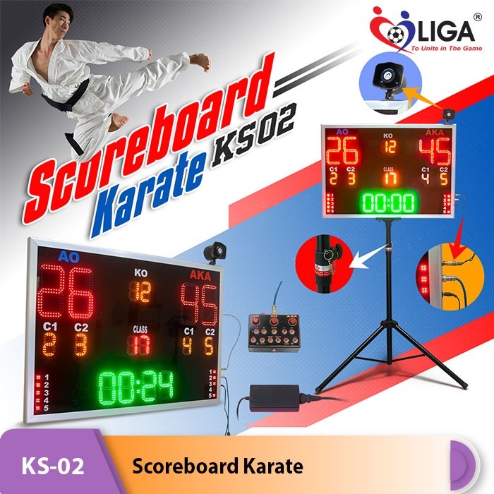 Jual Fighter Scoreboard Karate KS-02 Papan Skor Karate Digital | Shopee ...