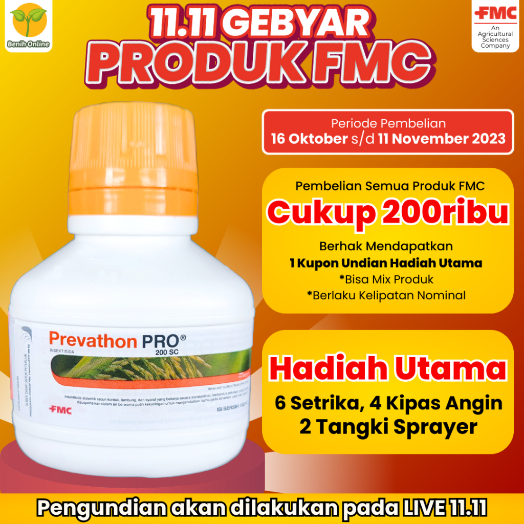 Jual INSEKTISIDA PREVATHON PRO 200 SC 100 ML FMC Klorantraniliprol 200 g/l | Shopee Indonesia