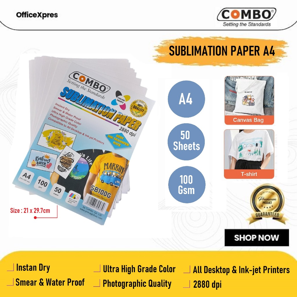 Jual Kertas Sublim A4 / Sublimation Paper A4 / Kertas Sablon / Colour ...